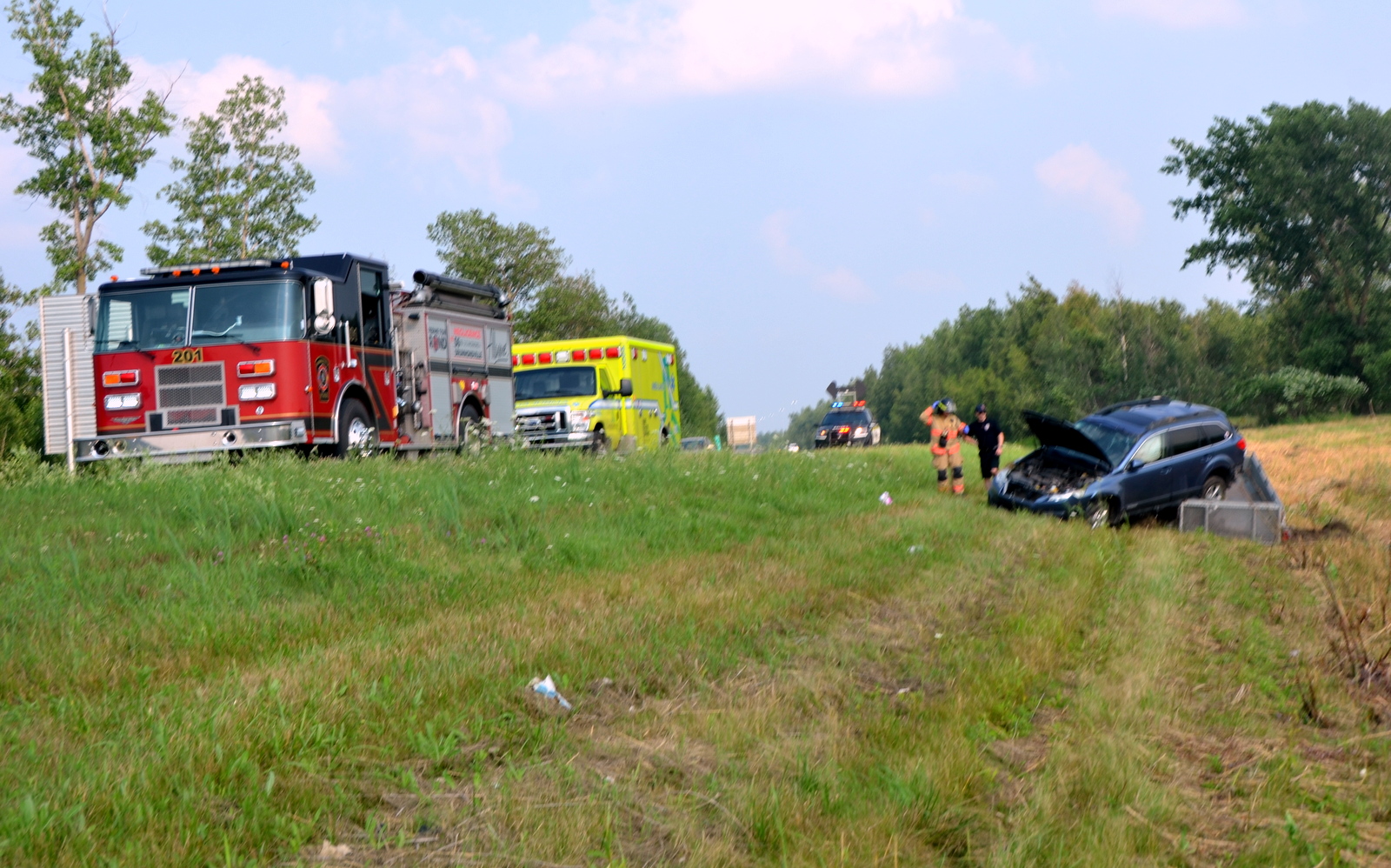 Sortie de route et embardée sur l’autoroute 55 impliquant une ...