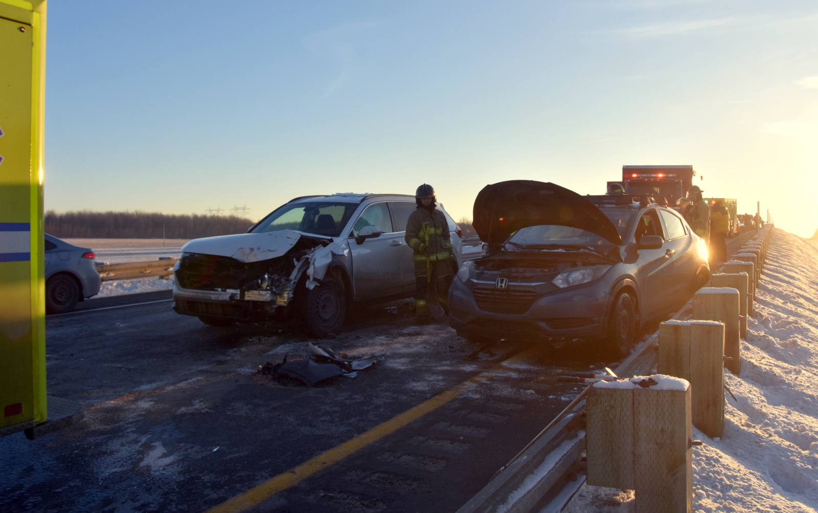 Deux accidents, dont un carambolage, ont causé une congestion majeure ...